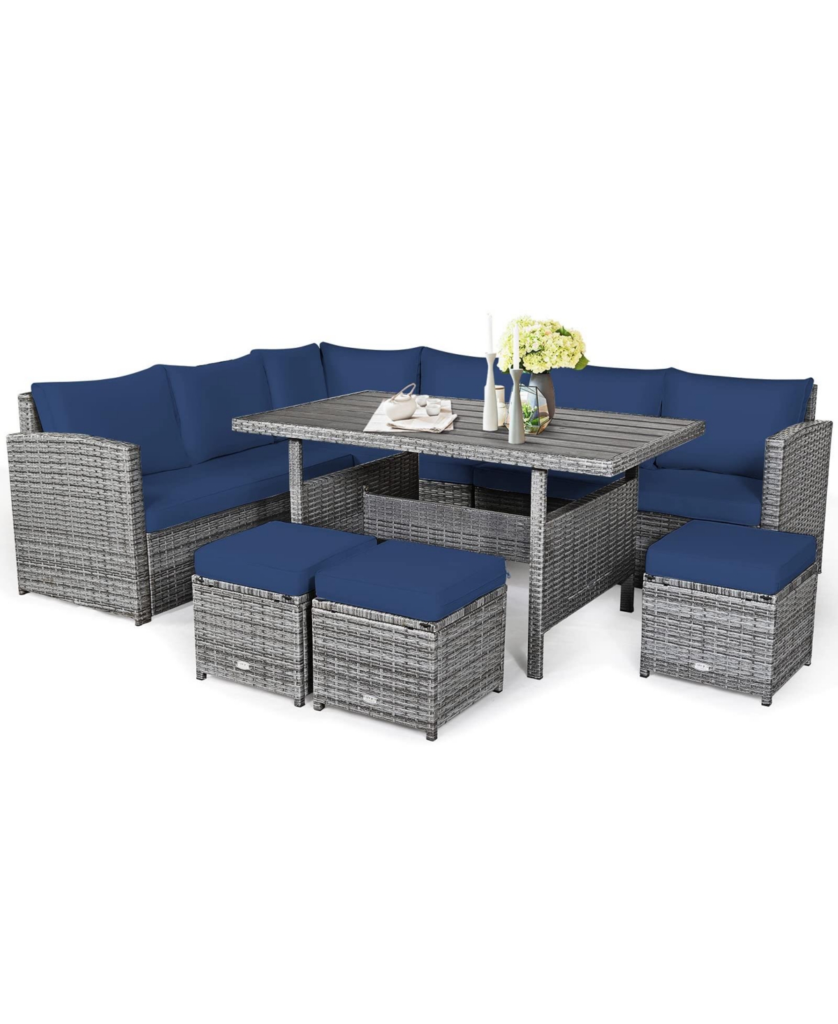Click here for Sugift 7 Pieces Outdoor Wicker Sectional Sofa Set... prices