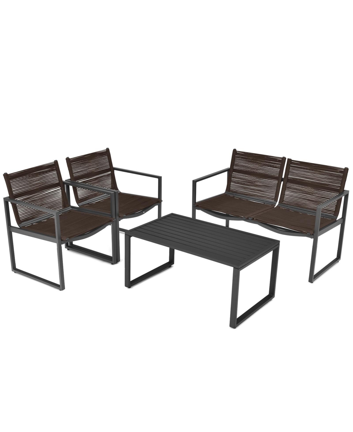 Click here for Sugift 4 Pieces Patio Furniture Conversation Set w... prices