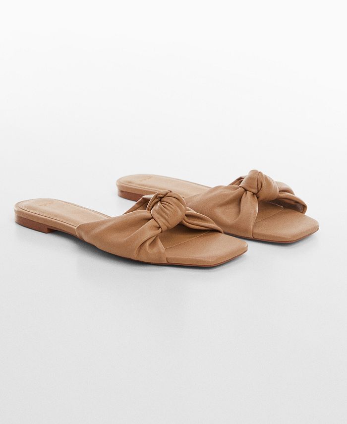 MANGO Women's Square Toe Knot Sandals - Macy's