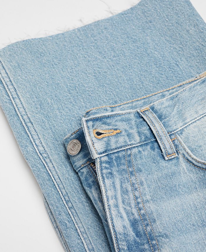 MANGO Women's Mid-Rise Straight Jeans - Macy's
