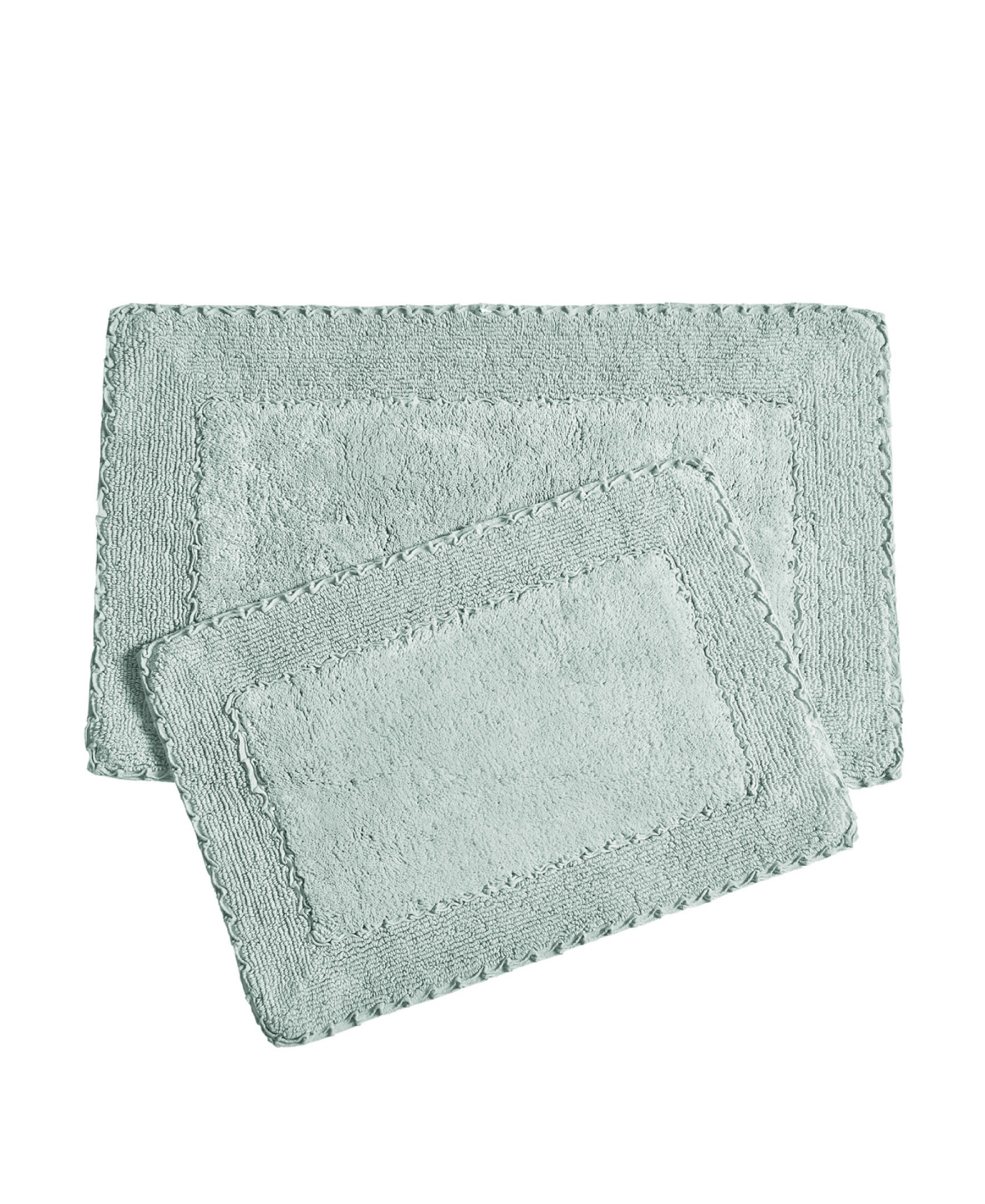 Click here for Laura Ashley Ruffle Cotton 2-Pc. Bath Rug Set - Aq... prices