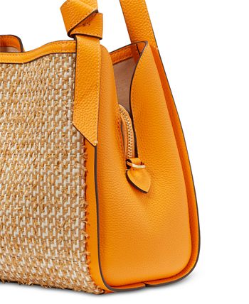 kate spade new york Knott Raffia Tweed Crossbody Tote - Macy's