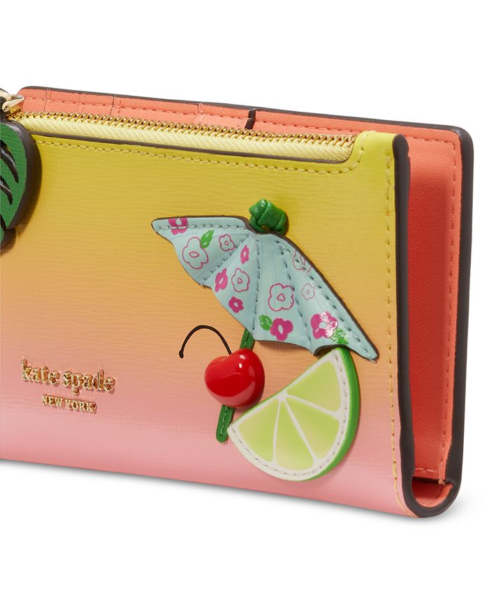 kate spade new york Playa Ombre Saffiano Leather Small Slim Bifold ...