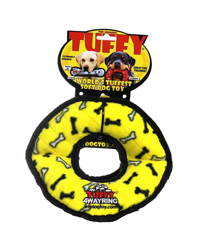Tuffy Ultimate 4WayRing Yellow Bone, Dog Toy - Macy's
