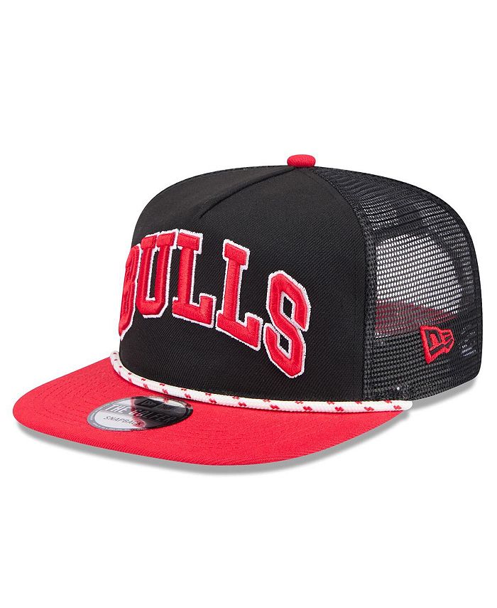 New Era Men's Black/Red Chicago Bulls Throwback Team Arch Golfer ...