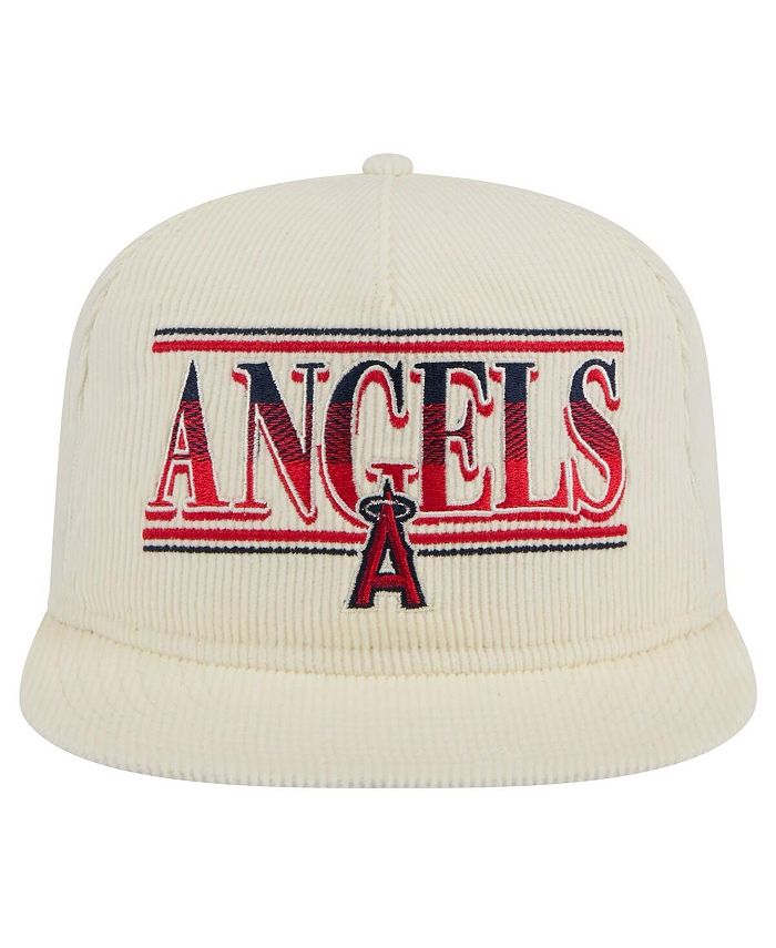 New Era Men's Cream Los Angeles Angels Throwback Bar Golfer Corduroy ...