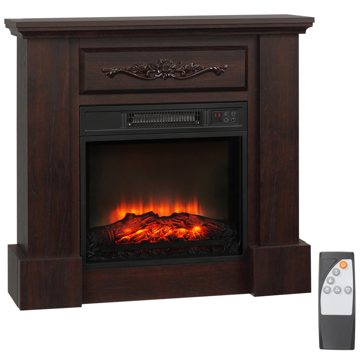Click here for Homcom 32 1400W Electric Fireplace Mantel with Rea... prices