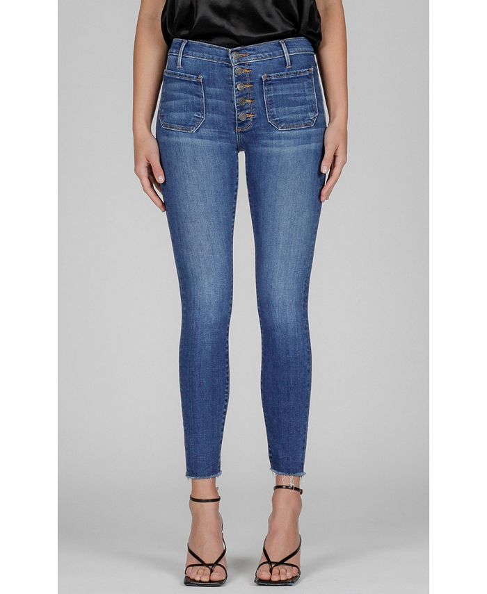 Black Orchid Denim Women's Ava Patch Pocket Skinny Jean - Macy's