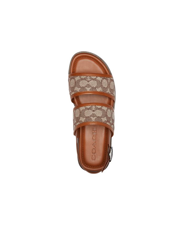 COACH Men's Julian Signature Two Strap Sandal - Macy's