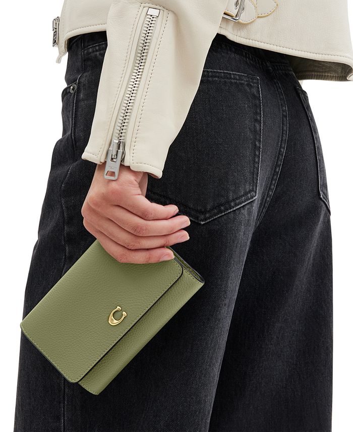 COACH Essential Medium Flap Leather Wallet - Macy's