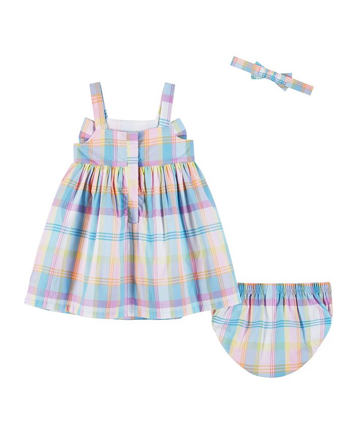Andy & Evan Baby Girls Multi Plaid Babydoll Dress - Macy's