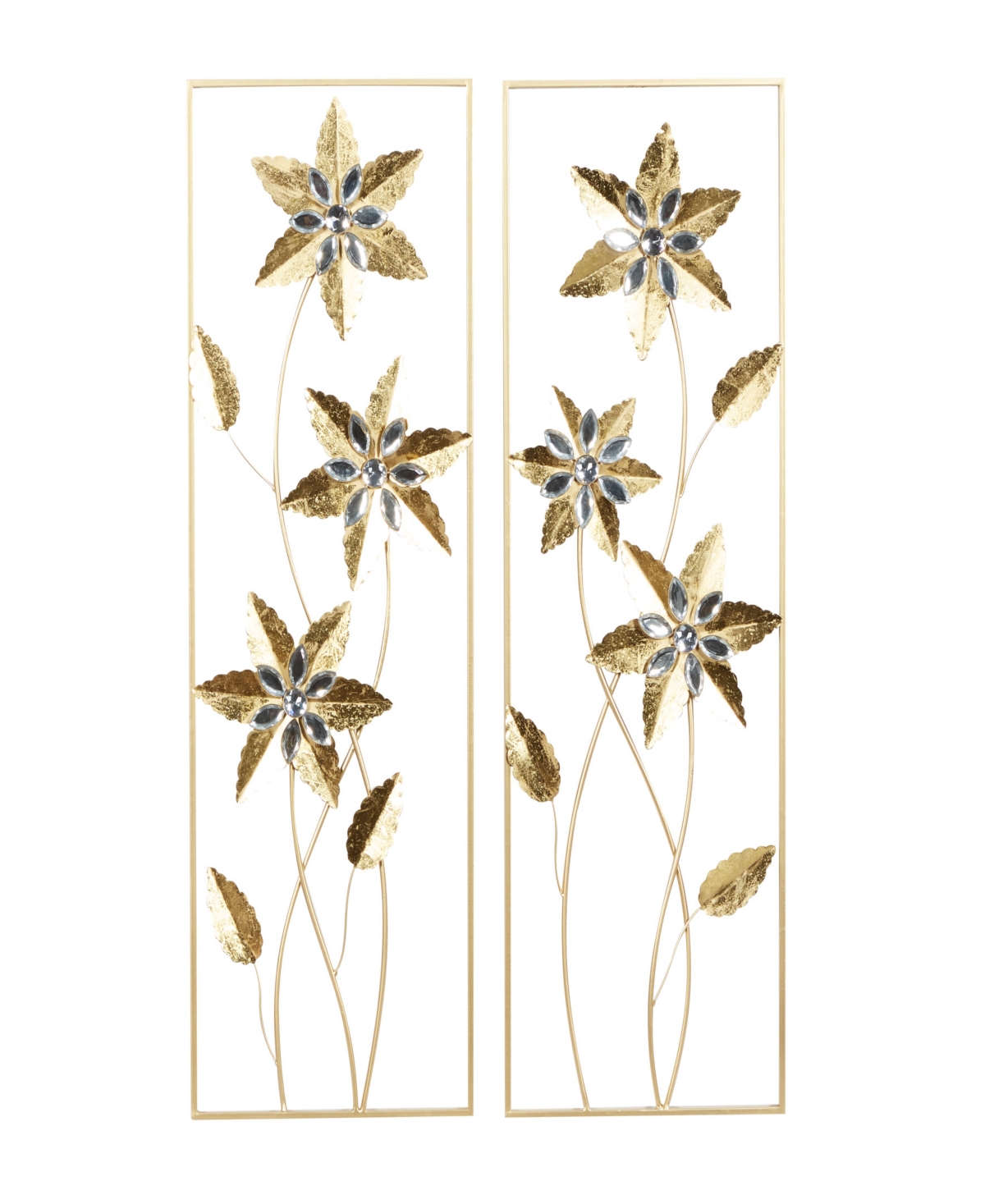 Click here for Rosemary Lane Gold Metal Floral Wall Decor with Go... prices
