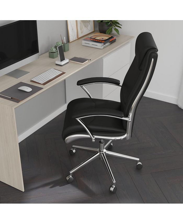 MERRICK LANE Lombard High-Back Office Chair With Padded Arms Ergonomic ...