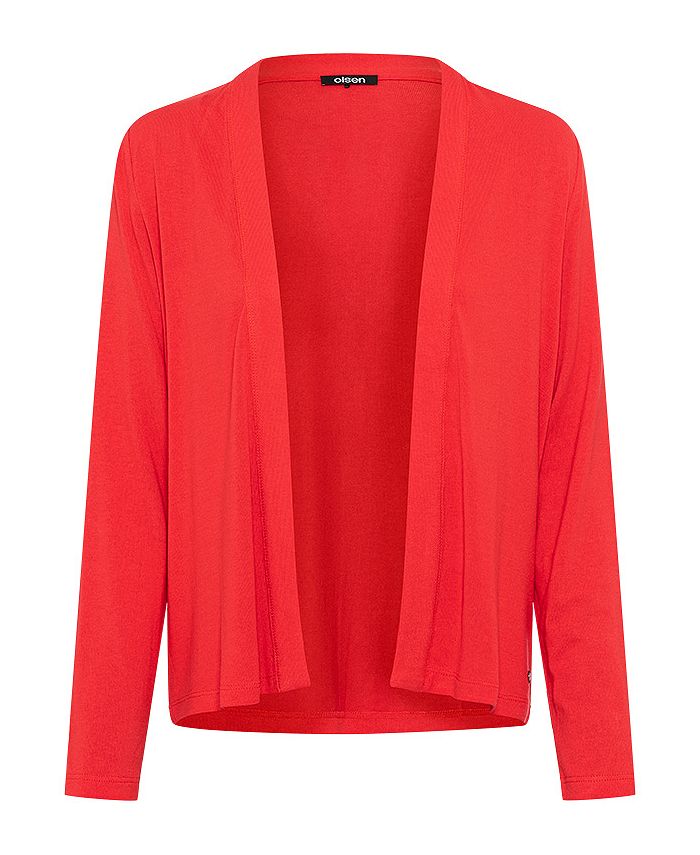 Olsen Women's Long Sleeve Open Front Fine Gauge Cardigan - Macy's