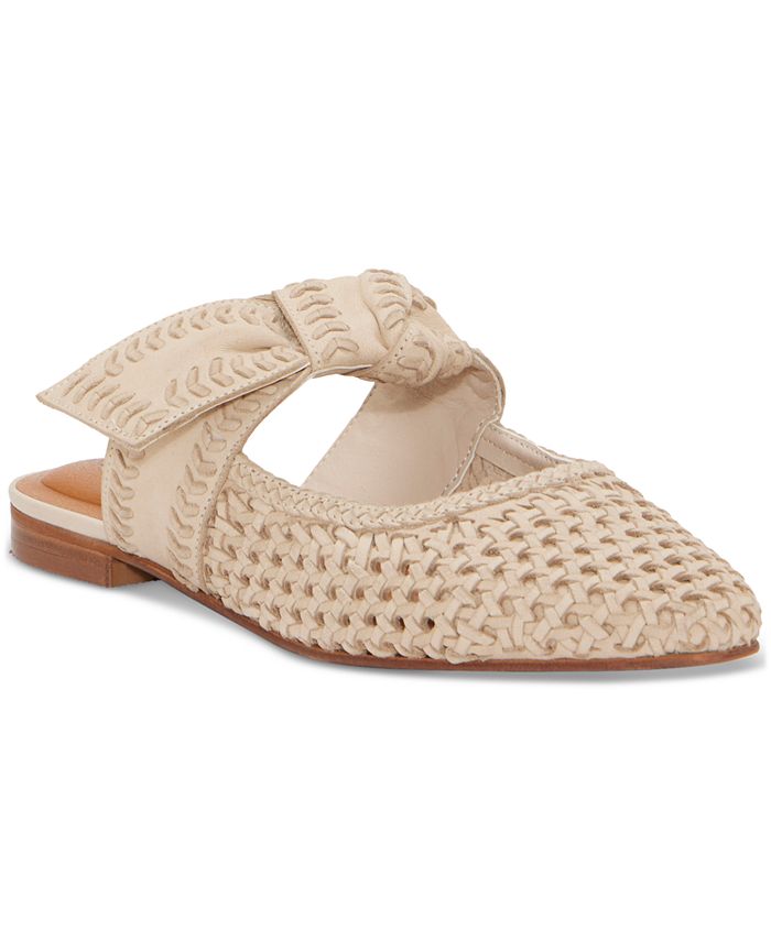 Lucky Brand Women's Grenaldie Woven Bow Flat Mules - Macy's