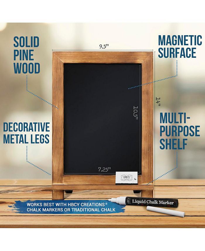 HBCY Creations Hanging Or Tabletop Chalkboard With Legs/Wedding Table ...