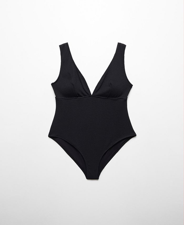 MANGO Women's V-Neck Swimsuit - Macy's