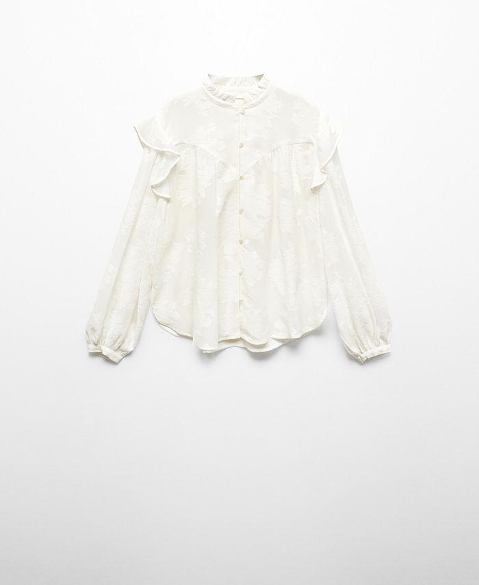 MANGO Women's Floral Embroidery Blouse - Macy's