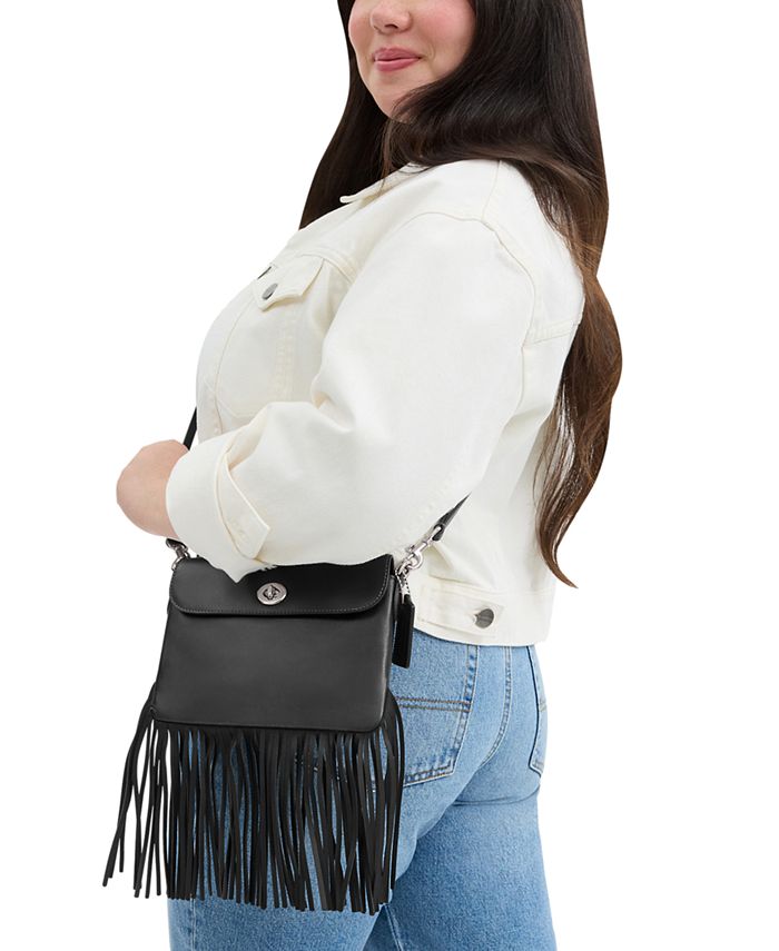 COACH Leather 1964 Fringe Crossbody - Macy's