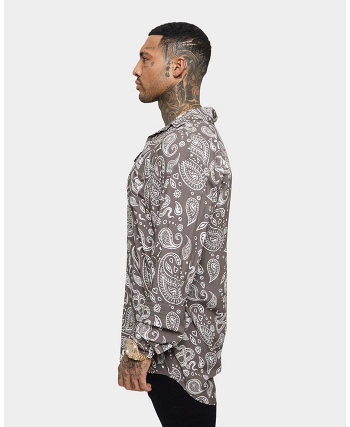 SAINT MORTA Men's Paisley Skulls Long Sleeve Button Up Shirt - Macy's