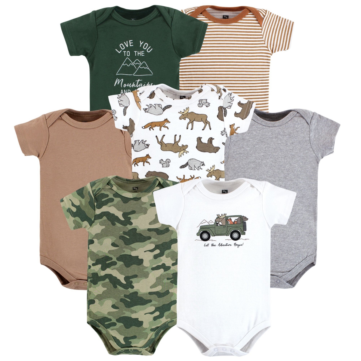 Click here for Hudson Baby Baby Boys Hudson Cotton Bodysuits - An... prices
