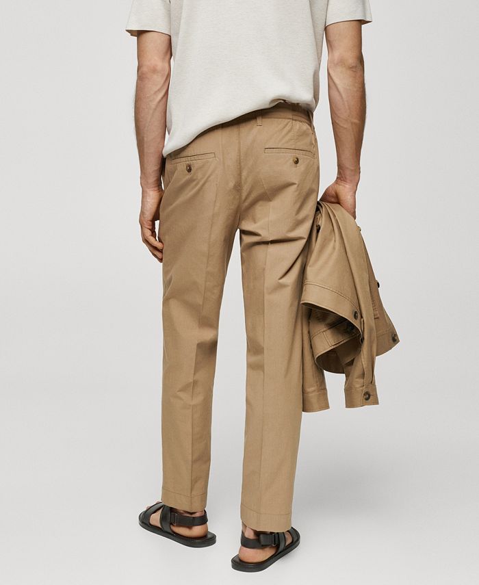 MANGO Men's 100% Slim-Fit Cotton Pants - Macy's