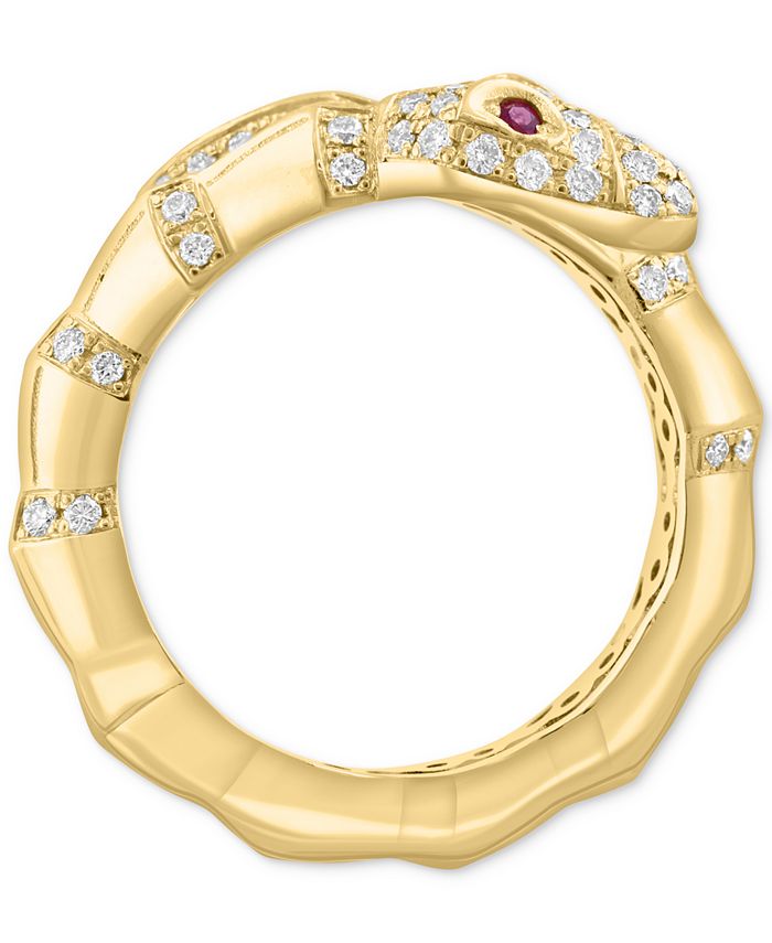 EFFY Collection EFFY® Ruby Accent & Diamond (3/8 ct. t.w.) Snake Wrap ...