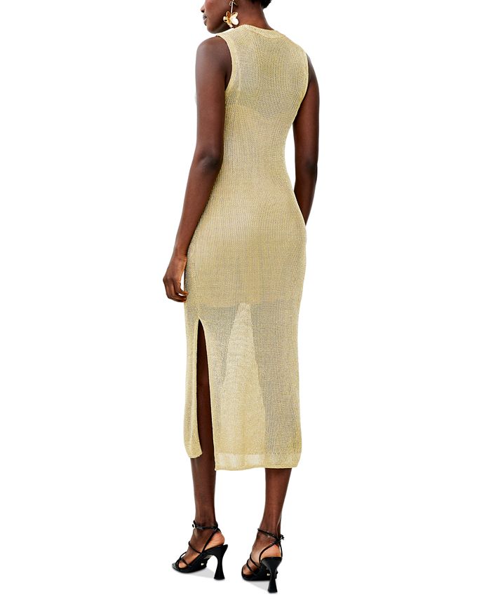 French Connection Women's Jada Metallic Midi Dress - Macy's