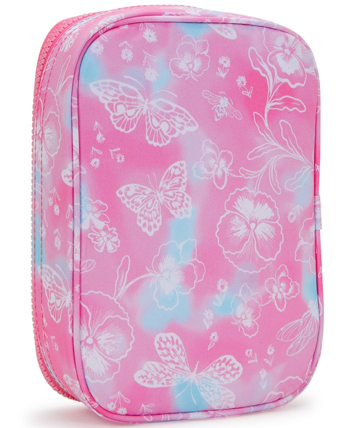 Kipling 100 Pens Aqua Flowers Zippered Pen Case - Macy's