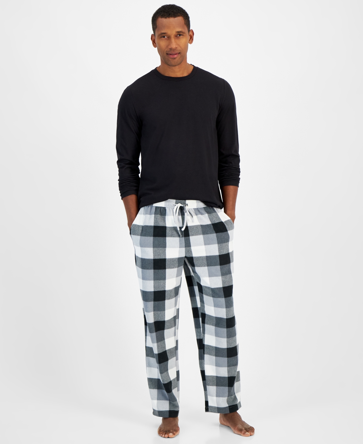 Click here for Club Room Mens Fleece Long-Sleeve T-Shirt & Plaid... prices