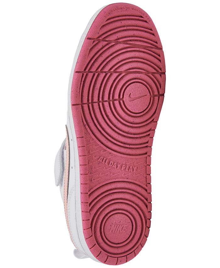Nike Little Girls' Court Borough Low Recraft Fastening Strap Casual ...
