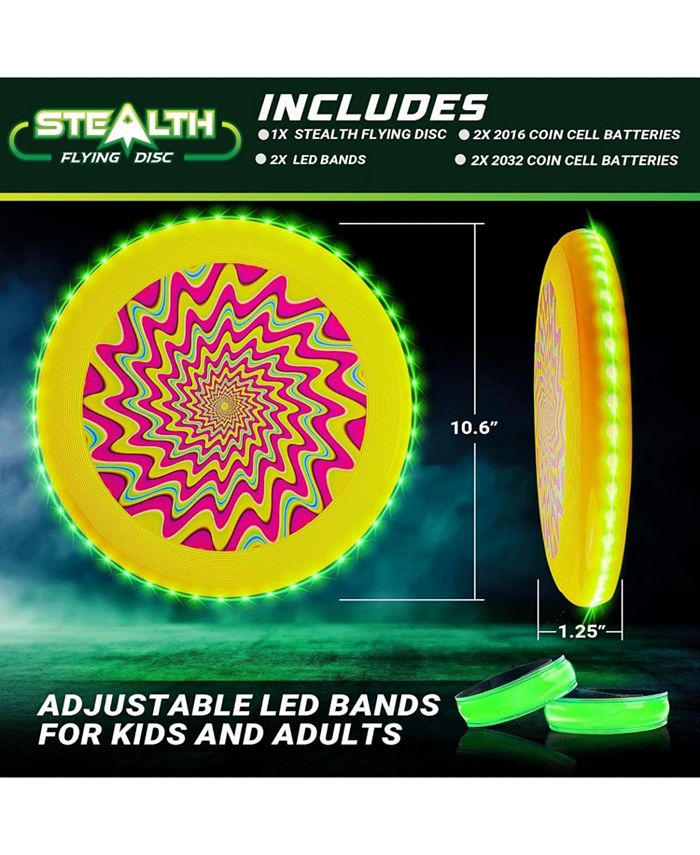 USA Toyz Stealth LED Flying Disc - Yellow/Green - Macy's