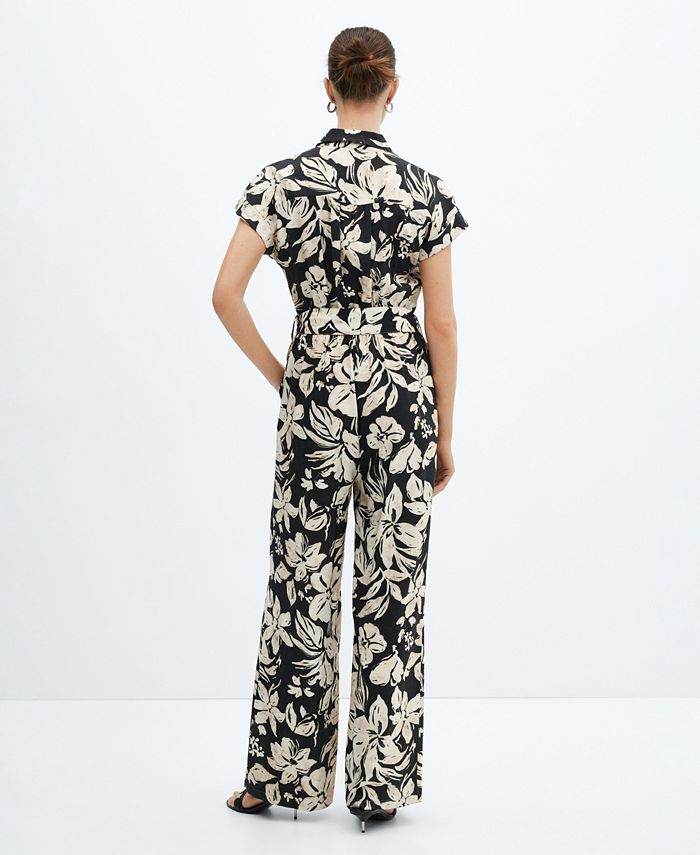 MANGO Women's Floral Print Jumpsuit - Macy's