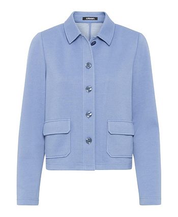 Olsen Women's Long Sleeve Pique Knit Cropped Jacket - Macy's