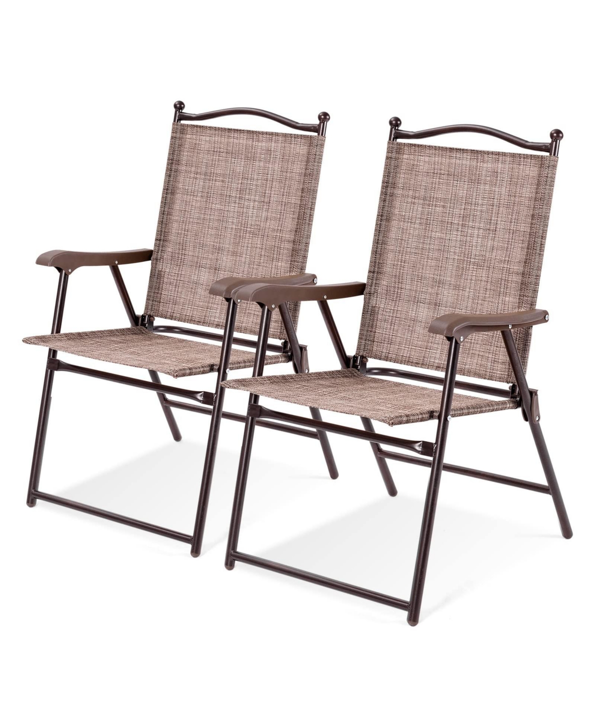 Click here for Sugift Set of 2 Patio Folding Sling Back Camping D... prices