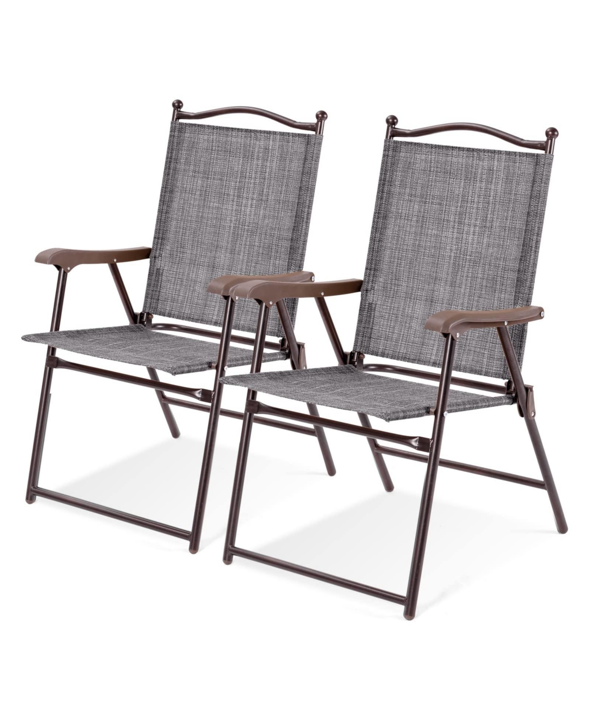 Click here for Sugift Set of 2 Patio Folding Sling Back Camping D... prices
