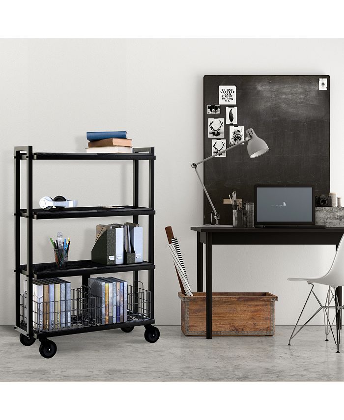 Simplie Fun Cart - 4 Tier Wide Collection Black - Macy's