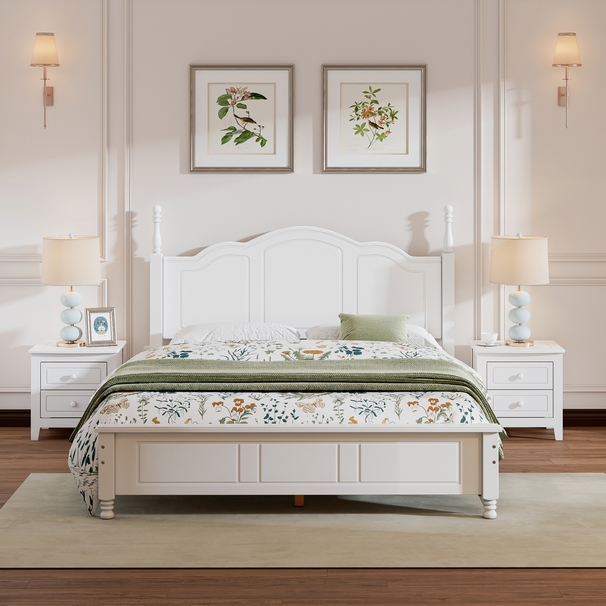 Click here for Streamdale White 3-Pc Queen Bed and Nightstands Se... prices