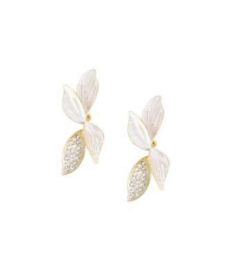 SOHI Women's Silver Flora Drop Earrings - Macy's