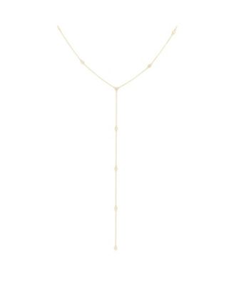 The Lovery Diamond Station Lariat Necklace 14K Gold Macy s