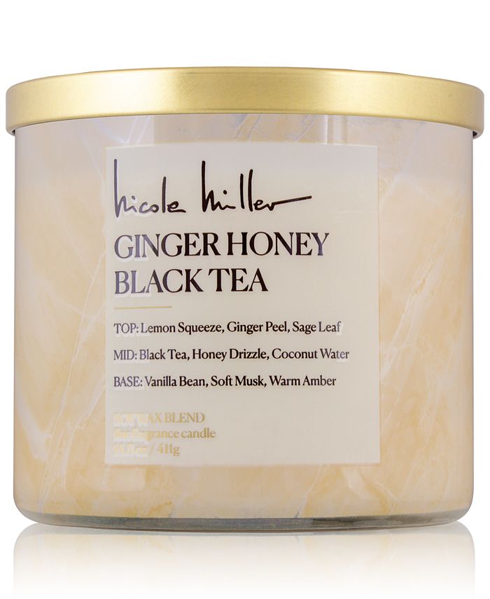 Nicole Miller Ginger Honey & Black Tea Candle, 14.5 oz. - Macy's