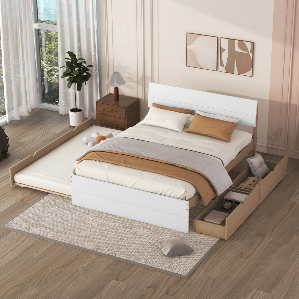 Click here for Streamdale Furniture Modern Full Bed Frame With Tw... prices