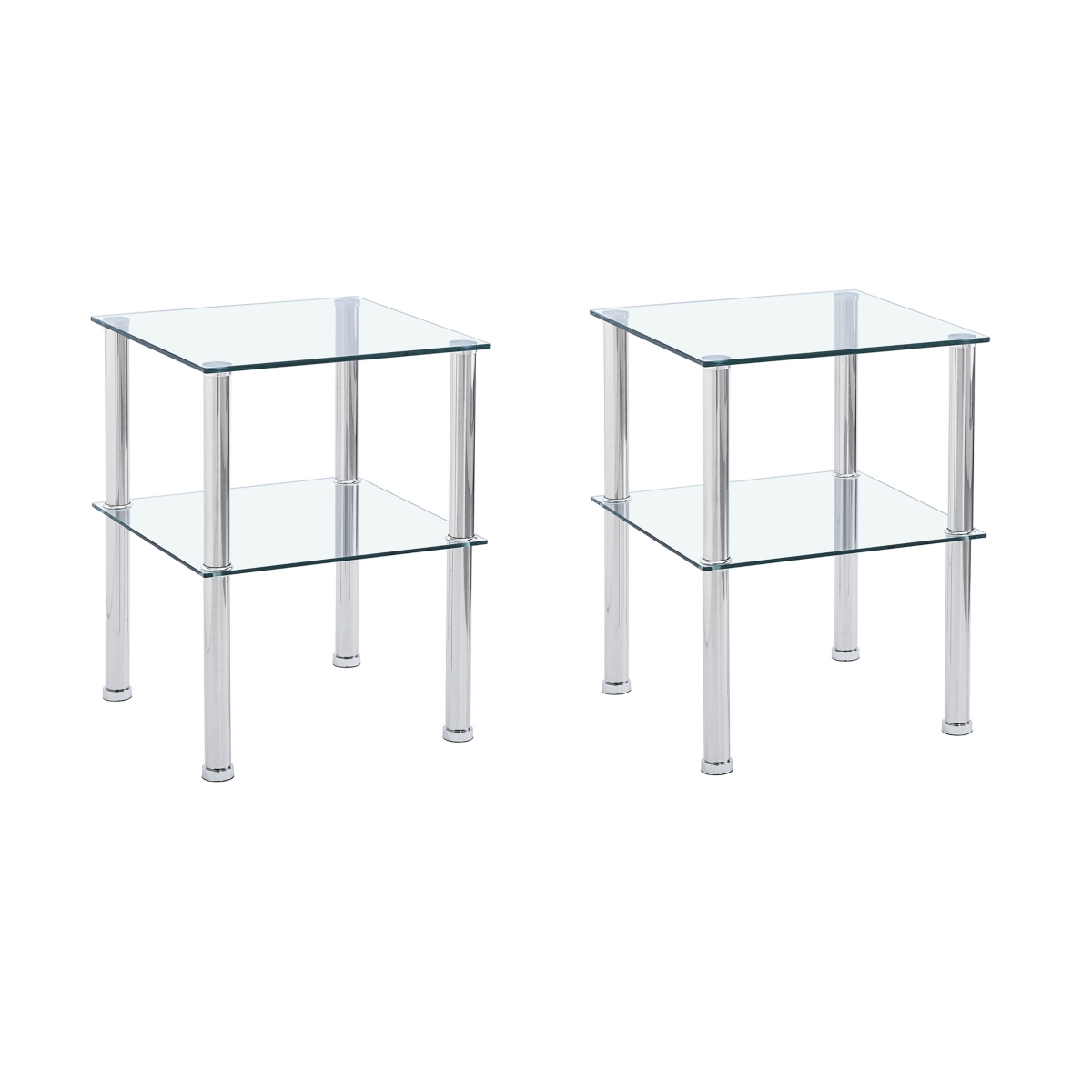 Click here for Streamdale Furniture Clear 2-Tier Side/End Table w... prices