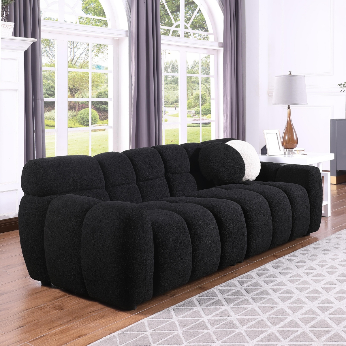 Click here for Streamdale 87.4" Boucle Sofa - Black prices