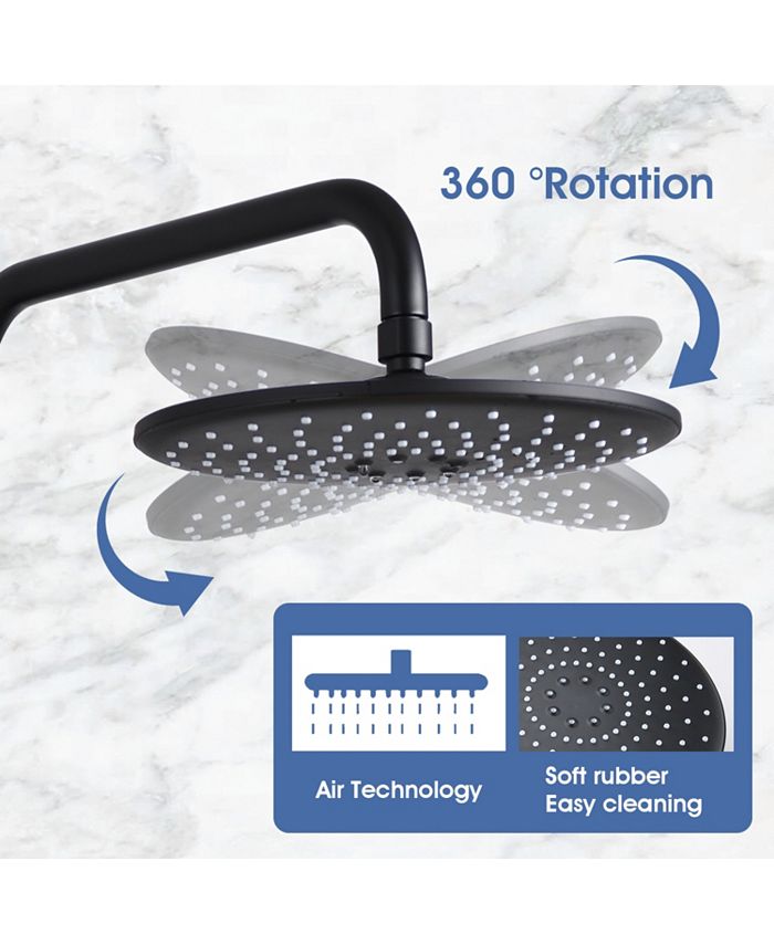 Simplie Fun Matte Black Dual Shower Combo System - Macy's