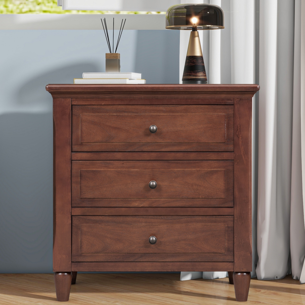 Click here for Streamdale 3-Drawer Nightstand Storage Wood Cabine... prices