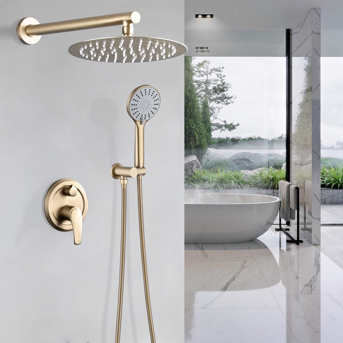 Click here for High Pressure Wall Mounted Shower With 5-Function... prices