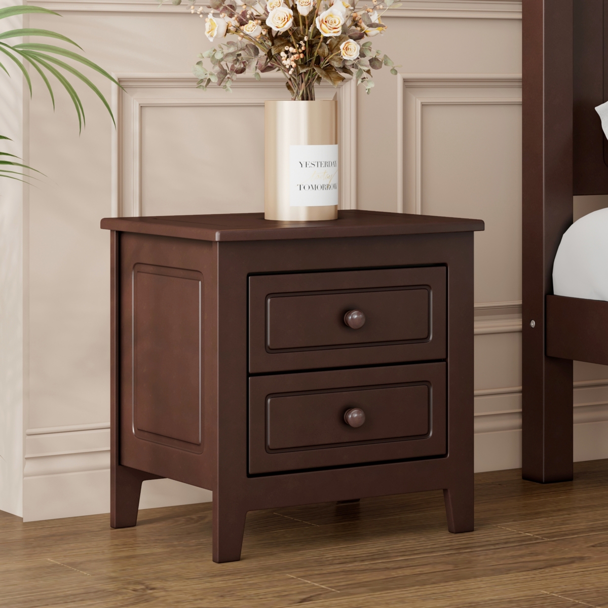 Click here for Streamdale Mid-Century Nightstand with Drawer - Wa... prices