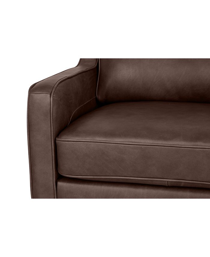 RUTHERFORD HOME Bari 65" Leather Loveseat - Macy's