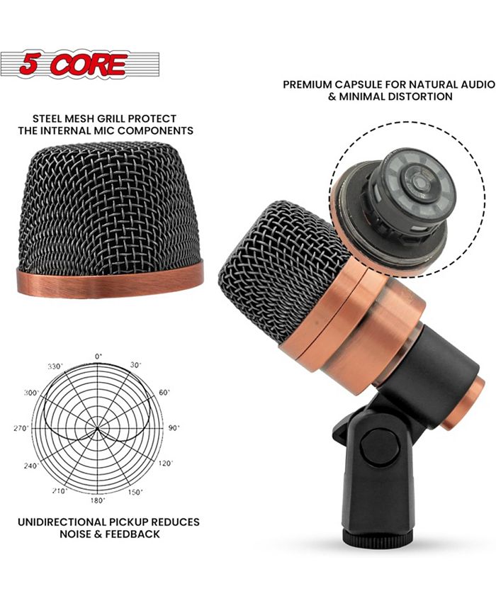 5 Core Snare Microphone 1Piece Wired Cardioid Bass Drum Mic Kit High ...